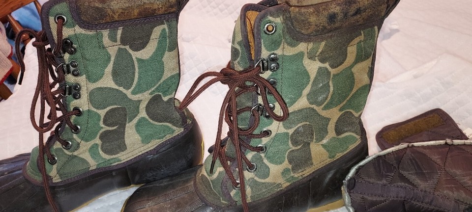 VIKING CAMO STEEL SHANK MENS HEAVY BOOTS THINSULATE WITH LINERS SIZE 9 ...