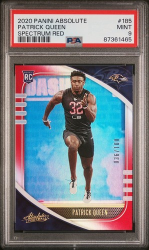 2020 Panini Absolute Patrick Queen Spectrum Red RC SP /100 #185 PSA 9 ...
