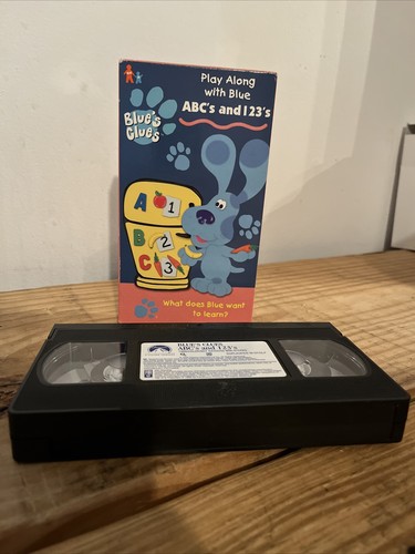 BLUE'S CLUES Play Along with Blue ABC's and 123's VHS Video Tape 1999 ...