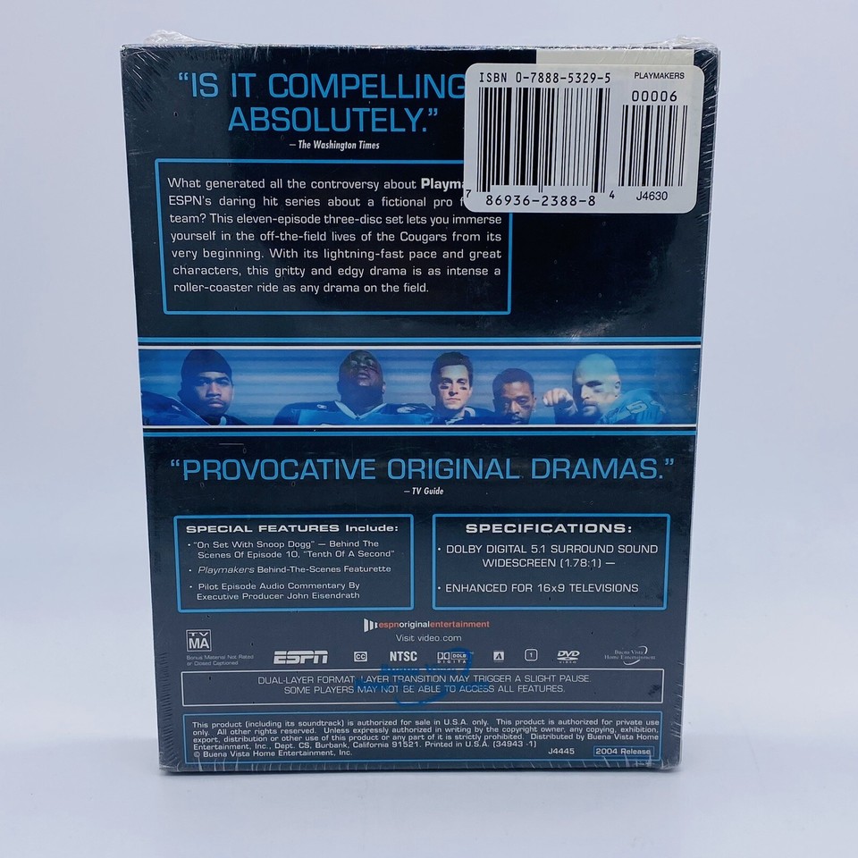 Playmakers The Complete Series Brand New Sealed ESPN Original Football ...