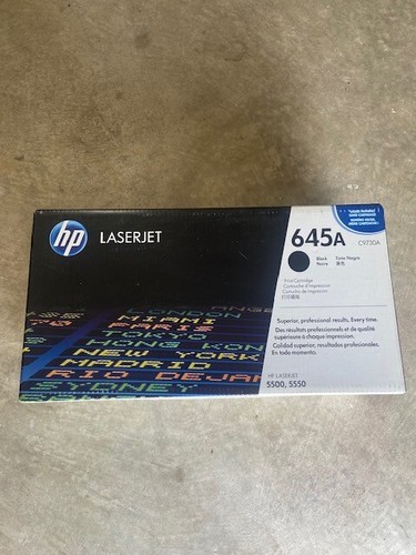 NEW SEALED Genuine HP 645A LaserJet C9730A Black Toner - LaserJet 5500 ...