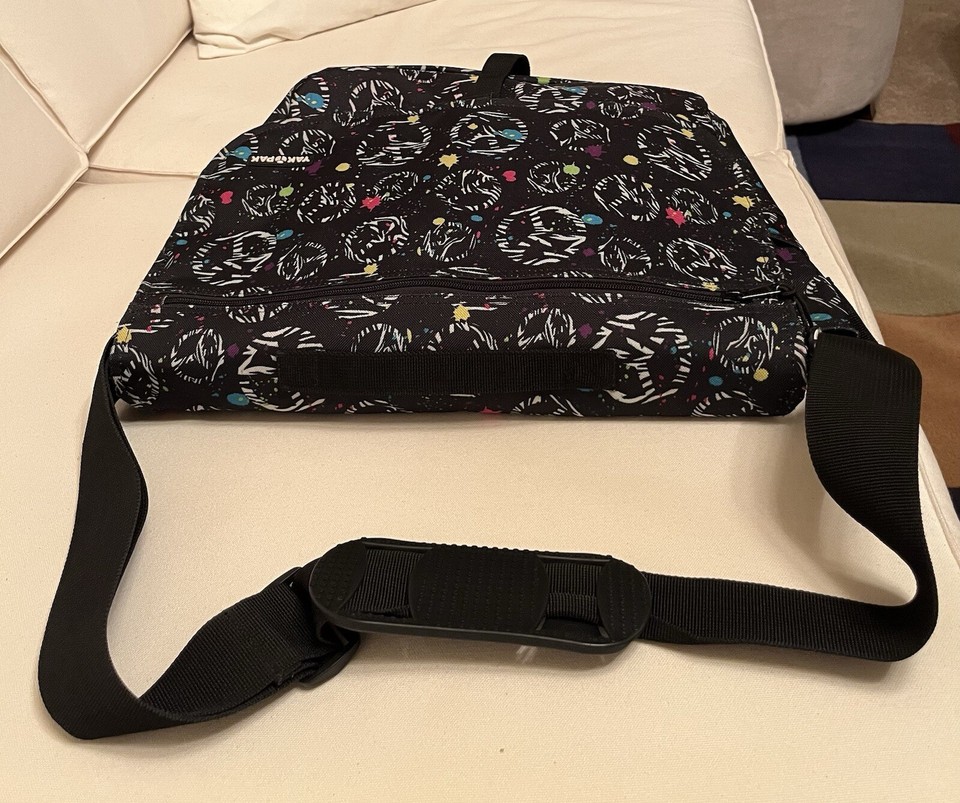 Yak Pak Printed Black/Multicolor Print 13”x16”x4” Adjustable Strap ...