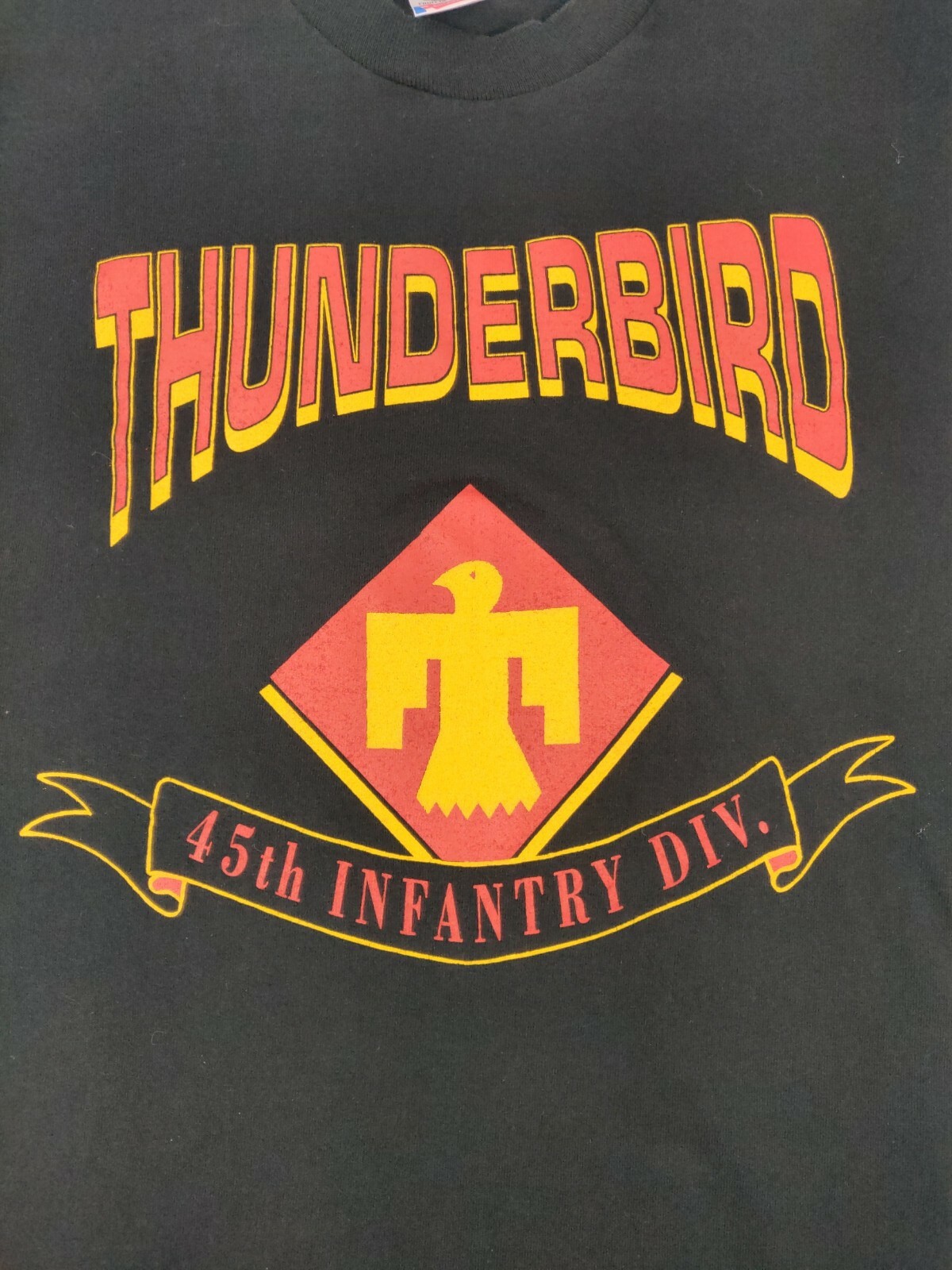 Vintage US Army 45th Infantry Division Graphic Black … - Gem