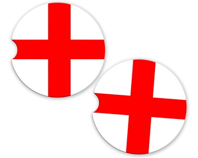 England Flag Car Coaster Set 2 Ceramic Sandstone Cup Holder Coasters | eBay
