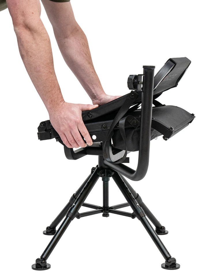 Bog Pod DeathGrip 360 Shooting Rest Chair Black Extendable Legs 400 Lb ...