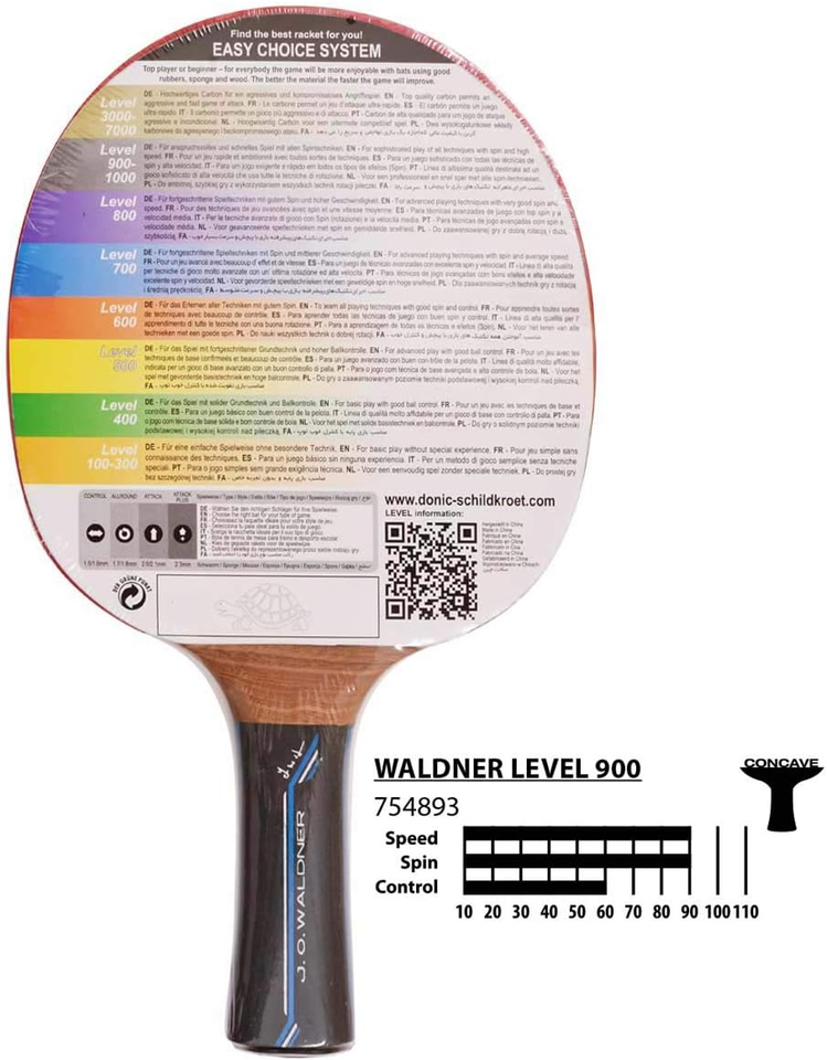 Donic- Waldner 900 Racchetta Da Ping Pong Con Manico ABP 2,1 Mm Spugna Alpha Sli | eBay