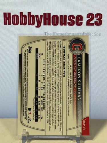 2025 Bowman Reptilian Orange #BCP-97 Cameron Sullivan #/25 Guardians RC ...