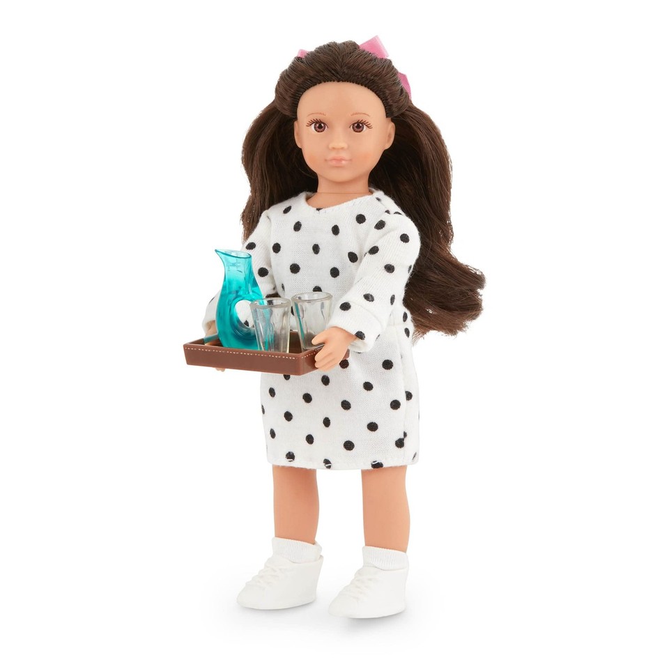 Lori Mini Doll Furniture Set 6" Dollhouse Dining Table Chairs Dishes ...