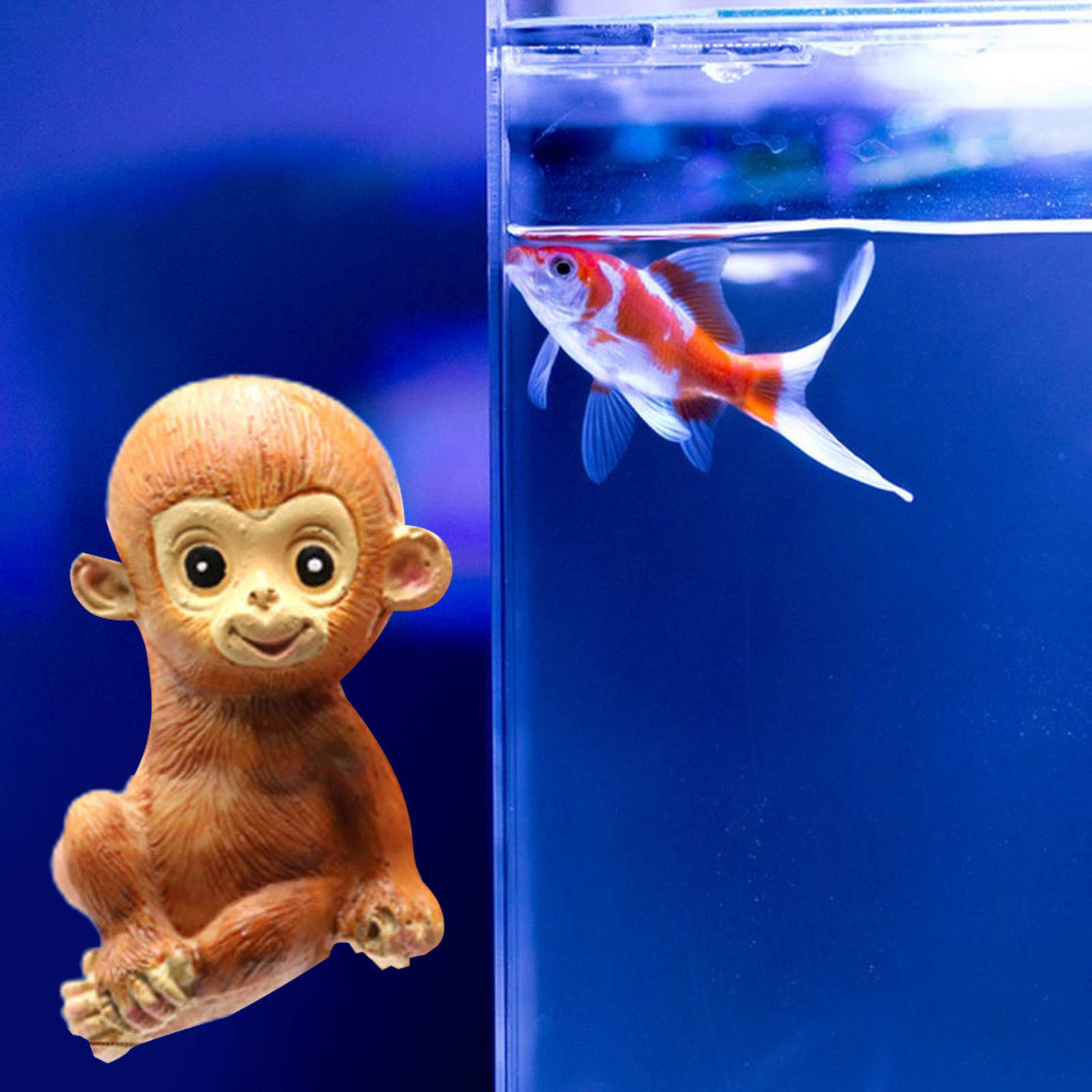Mini Monkey Cartoon Photograph Prop Interesting Monkey Aquarium Ornament No | eBay