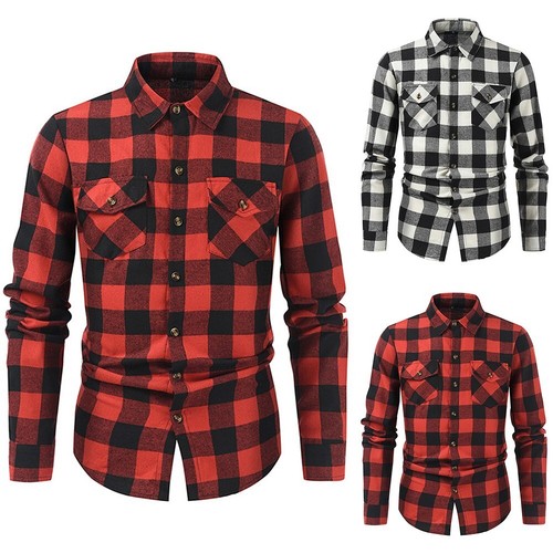 Fashionable Quilted Yarn Dyed Cotton Work Shirt Jacket Men's Lumberjack ...
