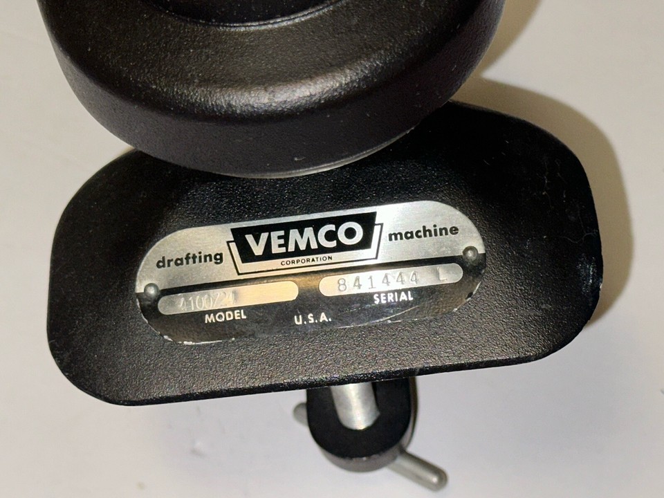 Vintage Vemco Drafting Machine Model 4100 24" Arm 3 Scales Serial ...