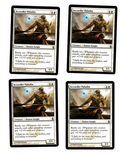 4x Accorder Paladin EX Mirrodin Besieged Mtg Magic EDH 4x x4 | eBay