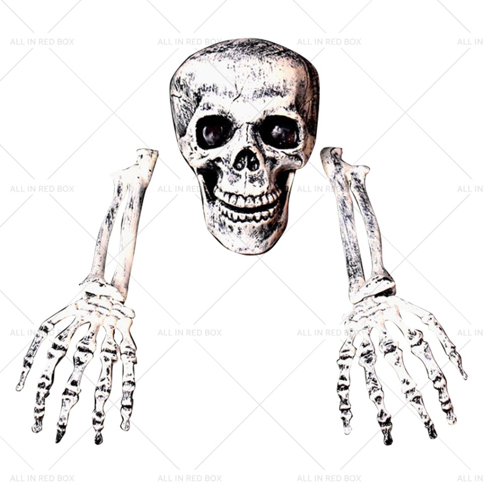 FITS Halloween Horror Skeleton Head Bones Decorations Skull Hand Indoor ...