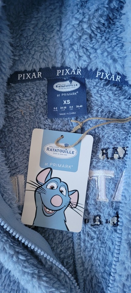 Womens XS ratatouille one piece all in one primark brand newblue pixar ...