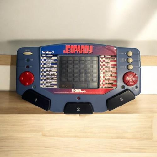 Vintage Tiger Electronics Jeopardy Game Hand Held 1997 Game Cartridge ...