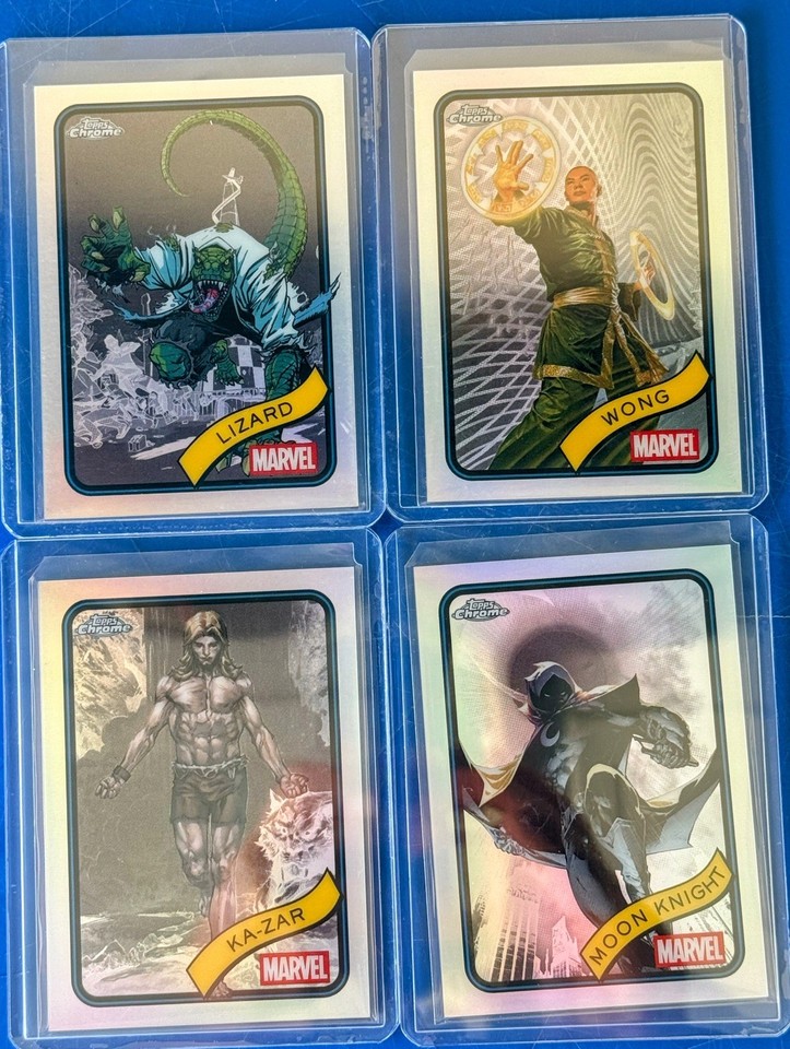2025 Topps Chrome Marvel Refractors 16 Cards (Lizard, Wong, Drax ...