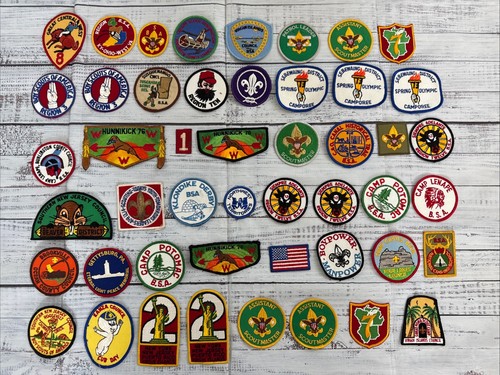 48 Lot Of 1970-00s Boy Scout Patch Mixed Patches Some Rare BSA Vintage ...