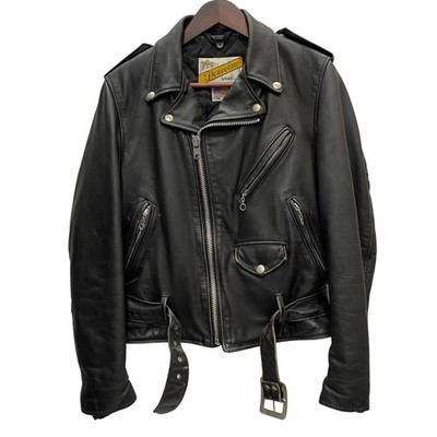 Schott Perfecto 118 Double Leather Motorcycle Jacket Black Size 36 Pre ...