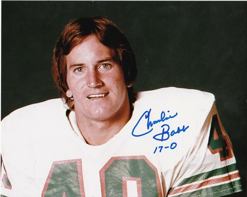 CHARLIE BABB MIAMI DOLPHINS 1972 17-0 ACTION SIGNED 8x10 | eBay