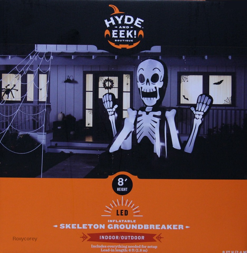 Hyde and Eek Halloween 8 ft H Skeleton Groundbreaker Airblown ...