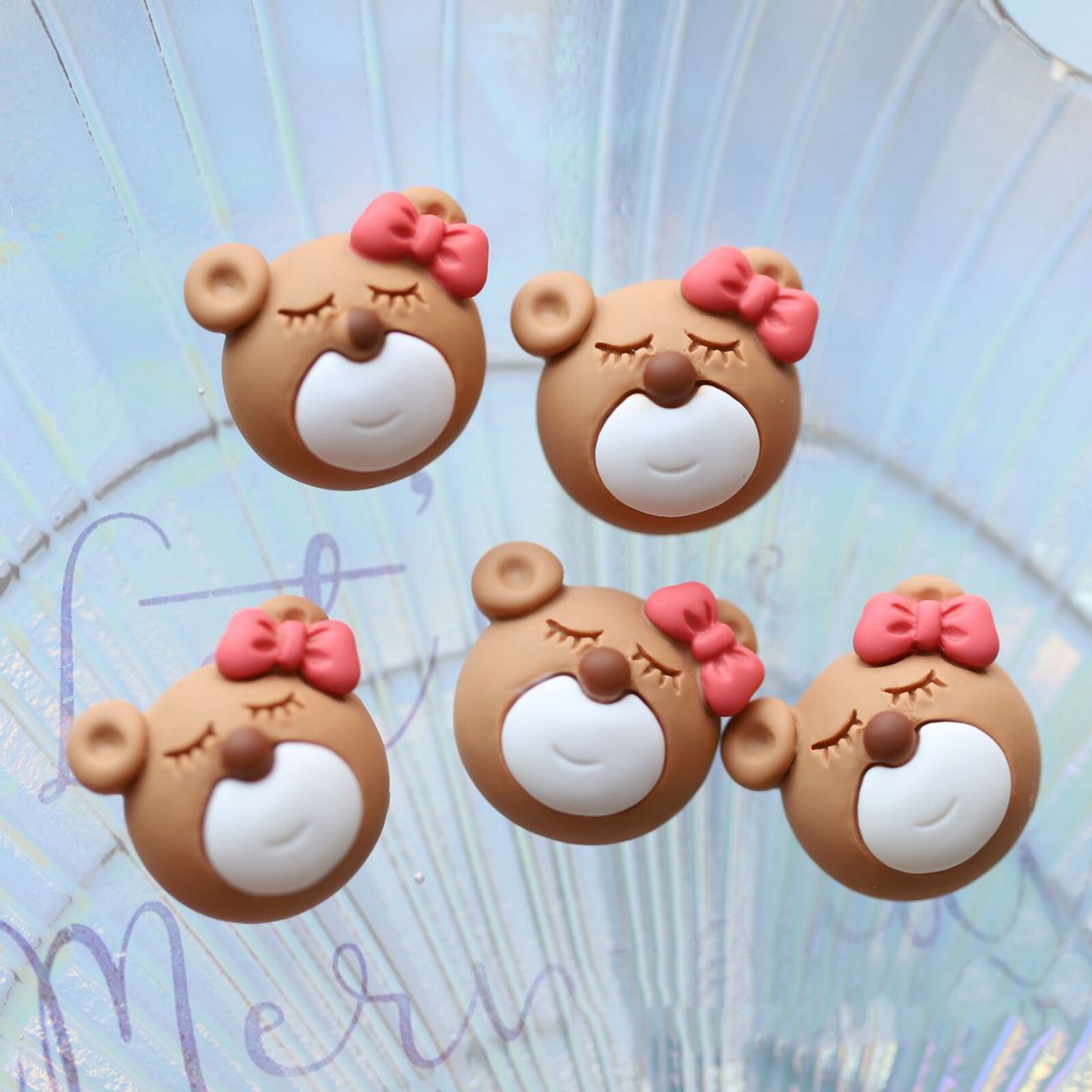 20 Assorted Resin Cartoon Animal Bee Flower Flatback Cabochon ...