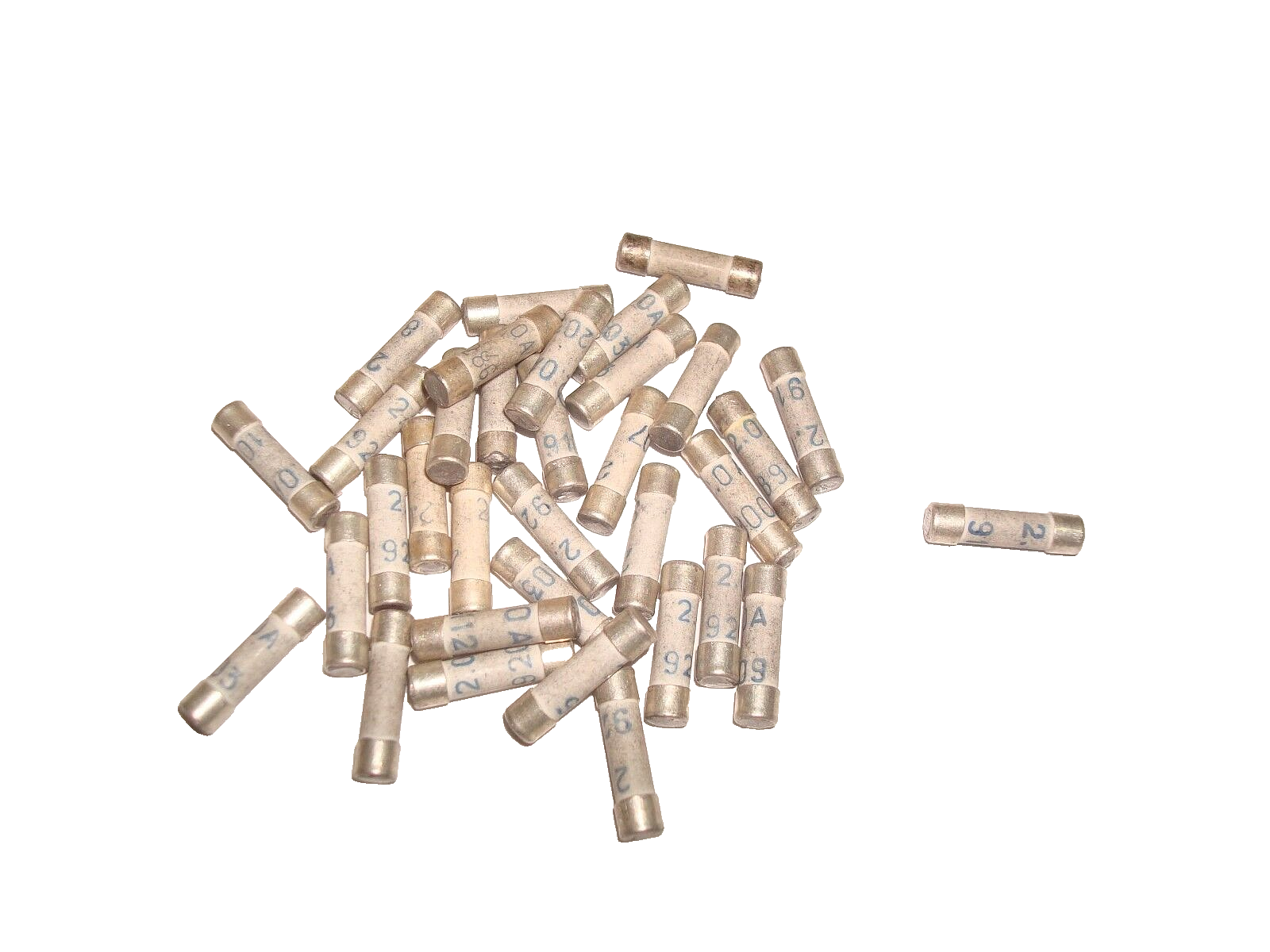 2A VINTAGE Russian Military Fuses 4x15mm, Lot of 10, Ceramic Silver ...