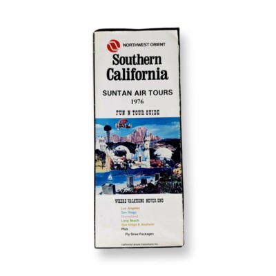 Northwest Orient Southern California Suntan Air Tours 1976 Fun N Tour ...