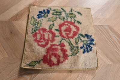 Floor Rugs, 1x1 ft Small Rug, Vintage Rug, Turkish Rugs, Colorful Rugs ...