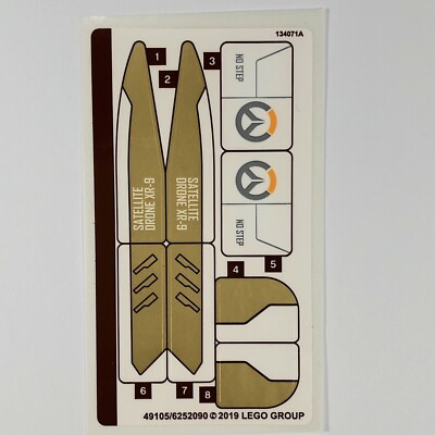 LEGO STICKER SHEET 75970 Overwatch Tracer vs. Widowmaker Stickers ...