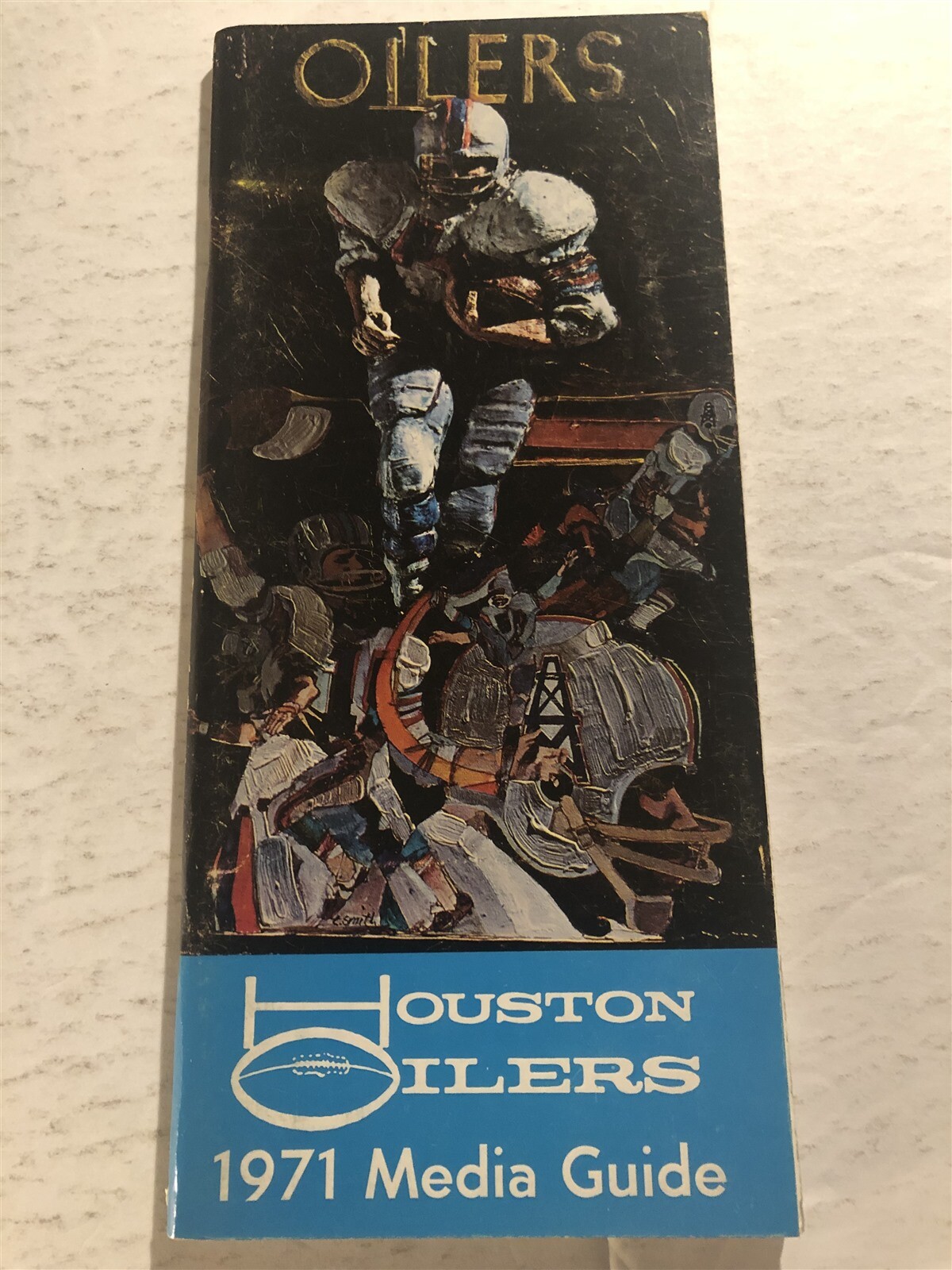 1971 HOUSTON OILERS Media Guide Yearbook ELVIN BETHEA Charlie JOINER ...