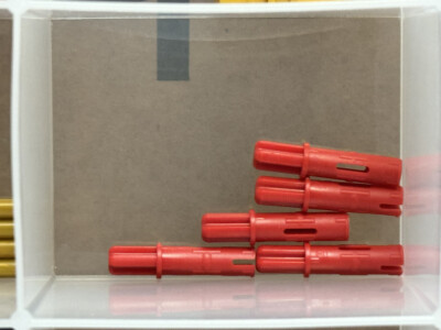 LEGO Parts - Red Technic, Axle 1L with Pin 2L - No 11214 - QTY 5 | eBay