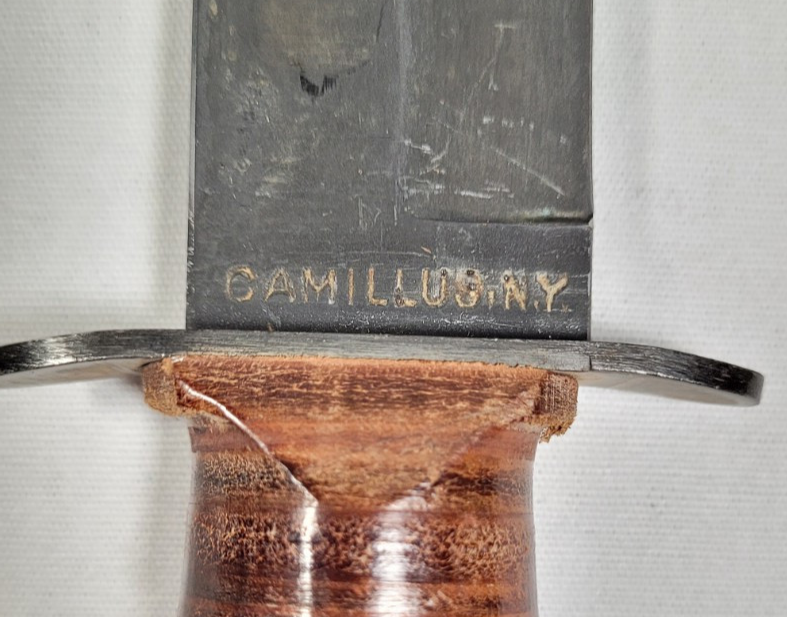 WWII US NAVY MARK 2 FIGHTING/UTILITY KNIFE-CAMILLUS N.Y.-EARLY THREADED ...