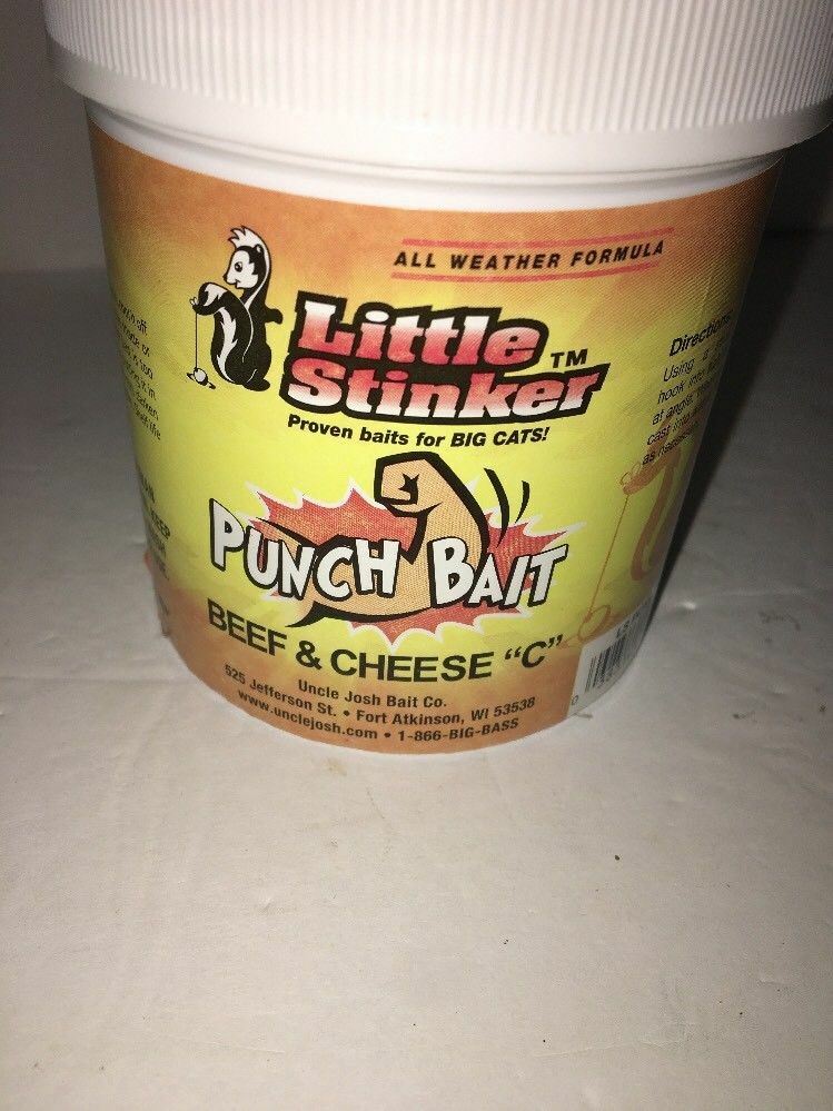 LITTLE STINKER-PUNCH FISH BAIT-BEEF & CHEESE-ALL WEATHER FORMULA-SHIPS ...