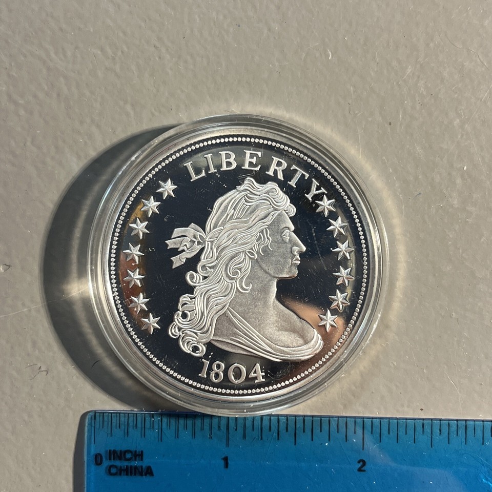 1804 Proof Silver Dollar 2 Inch Coin 2” fantasy Educational | eBay