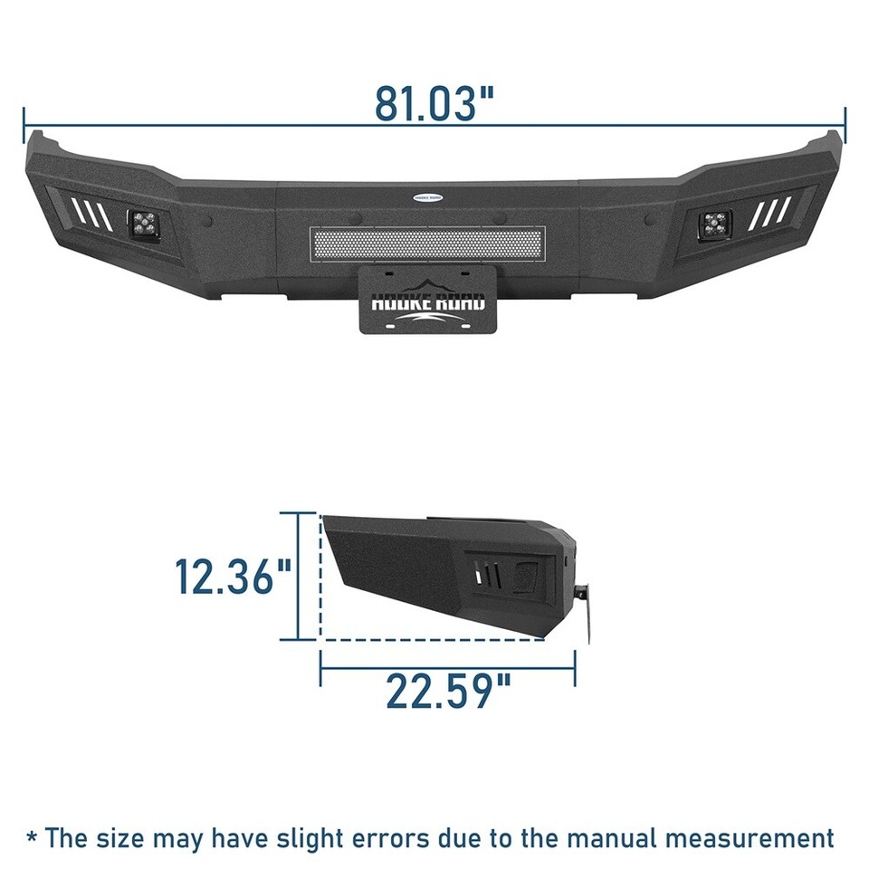 Steel Front Bumper Bar for Chevy Silverado 2500/3500 HD 2015 2016 2017 ...