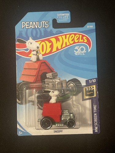 HOT WHEELS 50TH ANNIVERSARY~HW SCREEN TIME~PEANUTS~SNOOPY HOT ROD DOG ...