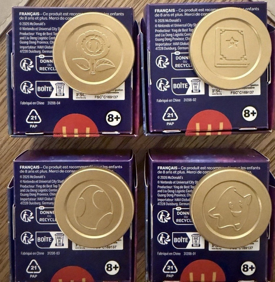 1 Pièce 1 Coin Mario Galaxy Pièce D’or Collector Mc Donald’s Mcdo Mc Do ...
