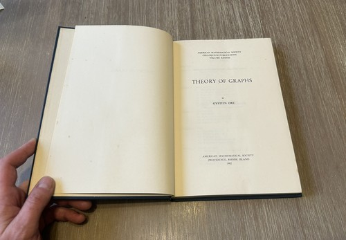 THEORY OF GRAPHS ~ COLLOQUIUM PUBLICATIONS ~ by Oystein Ore 1967 | eBay