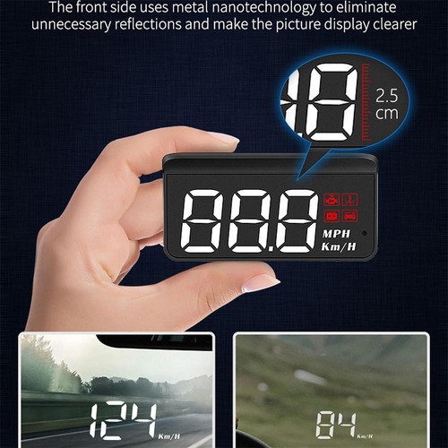 GPS Speedometer Car Auto OBD2 Hud Heads Up Display Windshield Projector ...