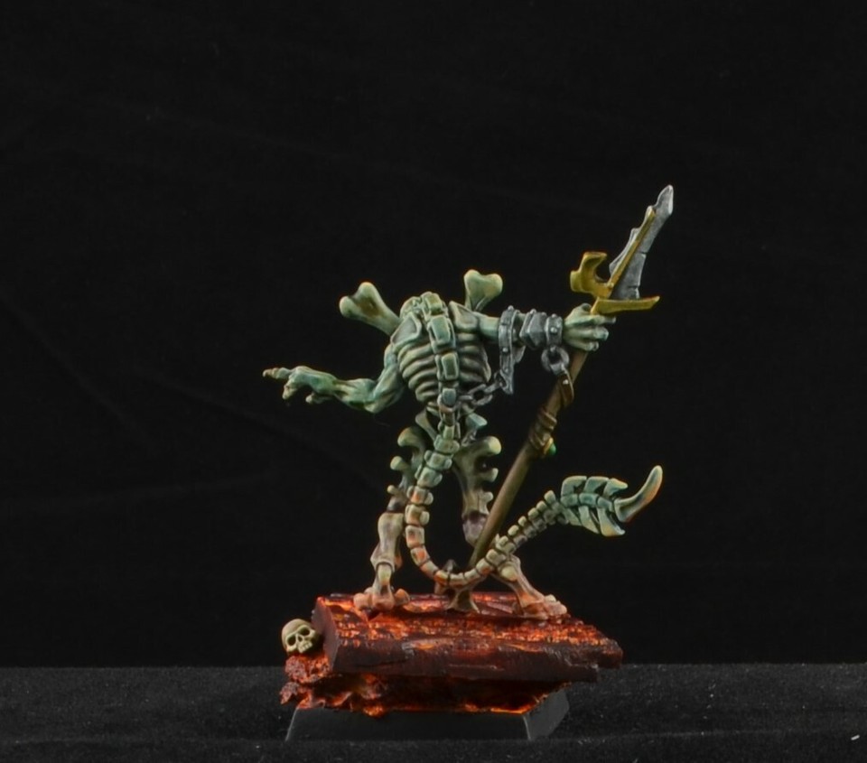 Painted Lesser Devil from Reaper Miniatures, demon, skeleton, D&D lava ...