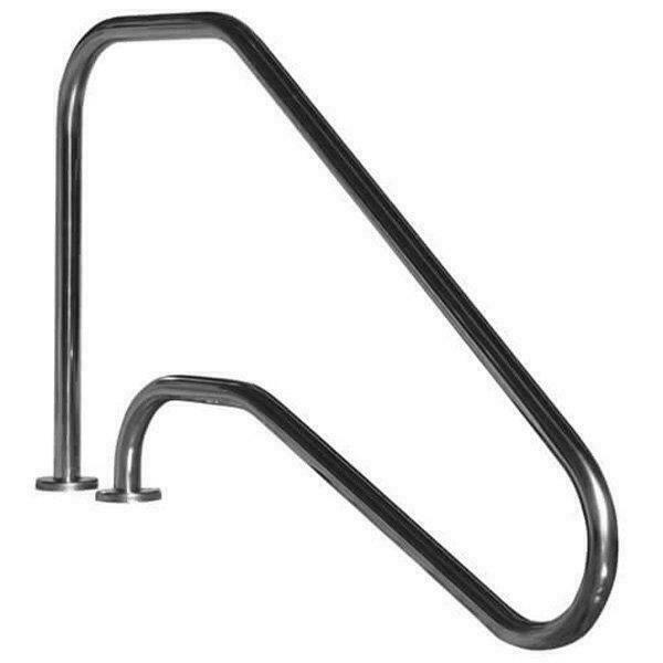 Inter-Fab D5D049 5 Bend Deck Mounted Swimming Pool Stair Rail for sale ...