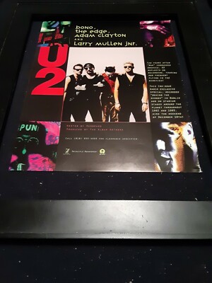 U2 Rare Original Radio Concert Promo Poster Ad Framed! | eBay