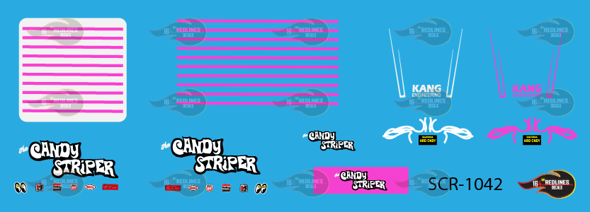 1/64 Bone Shaker "Candy Striper" CUSTOM Decal SCR-1042 | eBay
