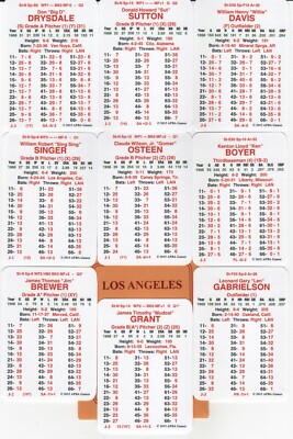 LOS ANGELES DODGERS 1968 APBA Reprint 32 Card Team MG Set- DRYSDALE ...