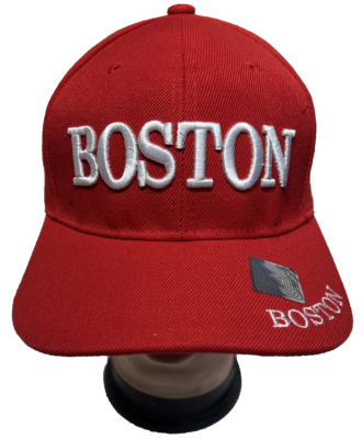 BOSTON Embroidered Adjustable Curved Visor Baseball Cap Hats LOT Free ...