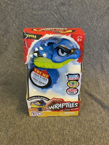 Little Live Pets Wraptiles Croxor Light up Eyes 25 Sounds Slap Band ...