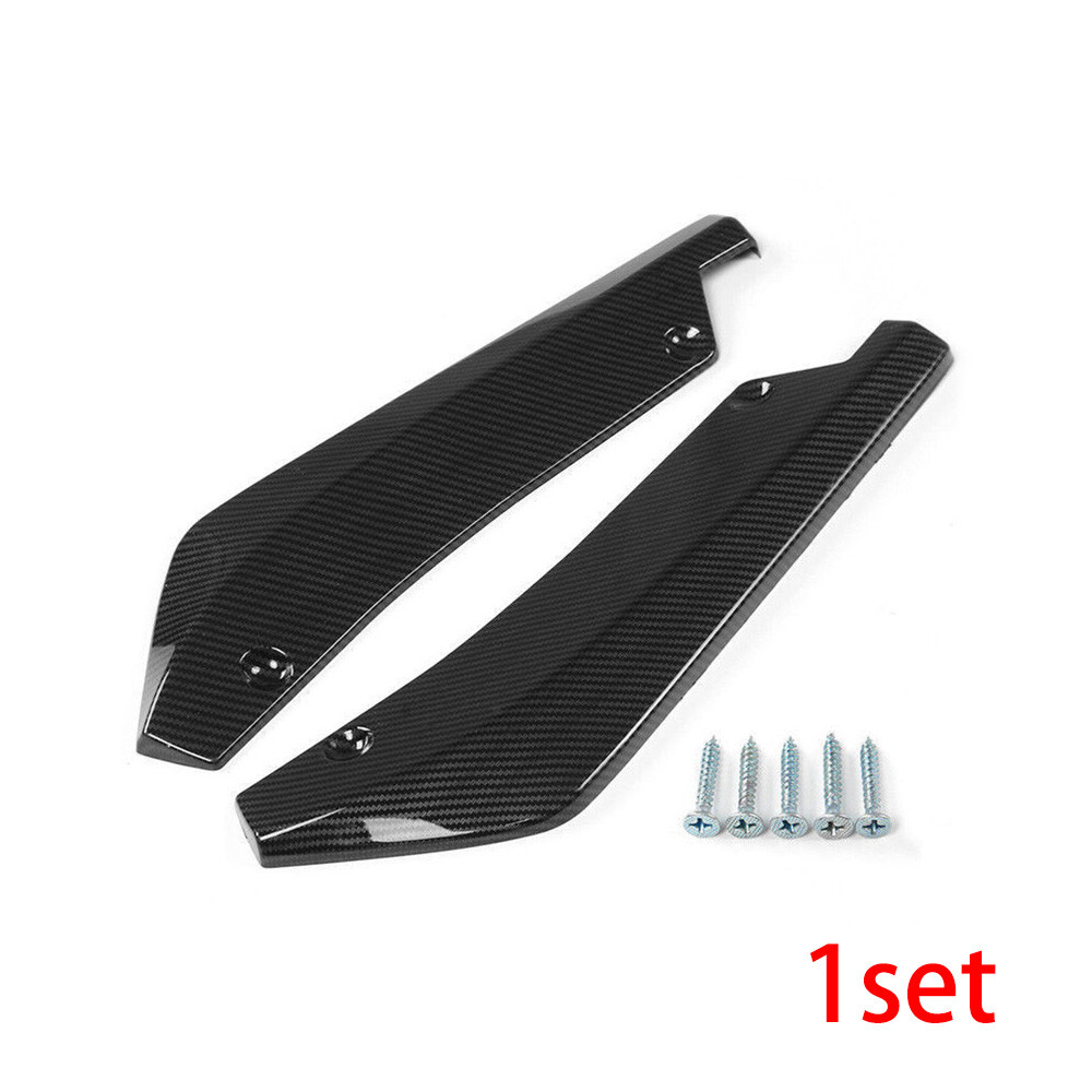 2x Universal Car Rear Bumper Lip Diffuser Splitter Canard Protector ...