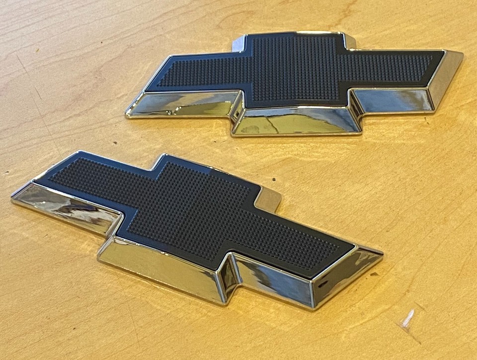 Matching Set Fits Chevy Impala Textured Front & Rear Black Chrome ...