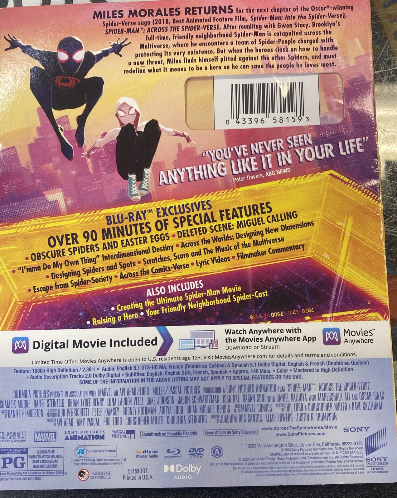 Spider-Man: Across the Spider-Verse (Blu-ray, 2023) for sale online | eBay