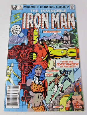 Iron Man Annual #5 1982 [VF] High Grade Marvel Madam Slay & Killmonger ...